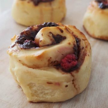 Nutella and Raspberry Scrolls - Create Bake Make