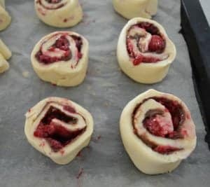 Nutella and Raspberry Scrolls - Create Bake Make