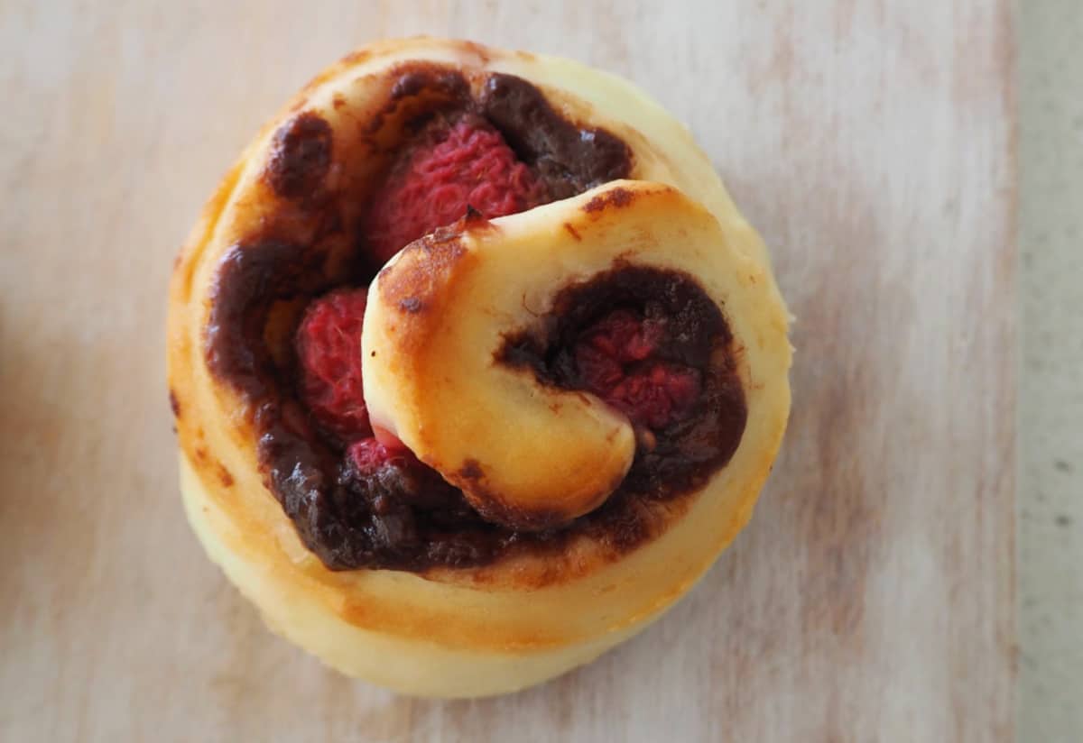 Nutella and Raspberry Scrolls - Create Bake Make