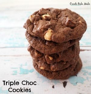 The Ultimate Triple Choc Cookies - Create Bake Make