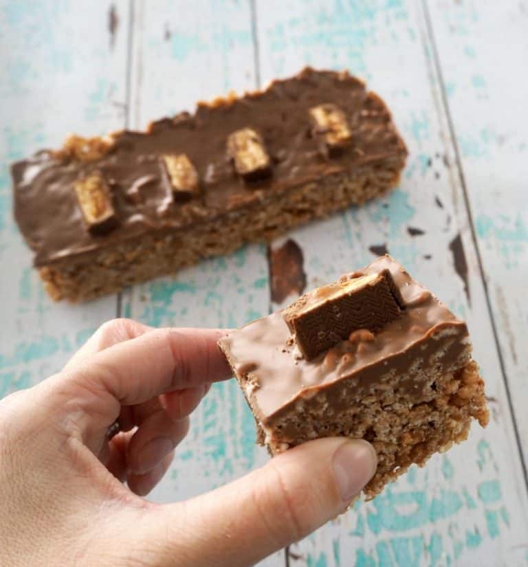 No Bake Snickers Slice Recipe - Create Bake Make