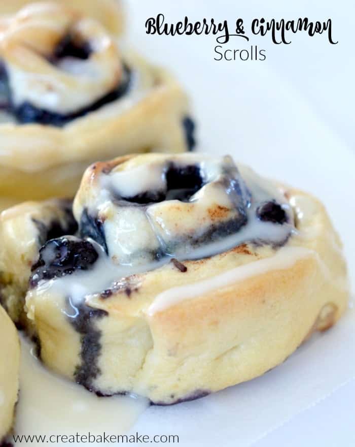 Blueberry and Cinnamon Scrolls - Create Bake Make
