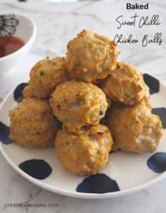 Baked Sweet Chilli Chicken Balls - Create Bake Make