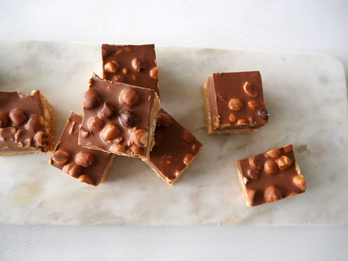 Milk Chocolate and Hazelnut Slice - Create Bake Make