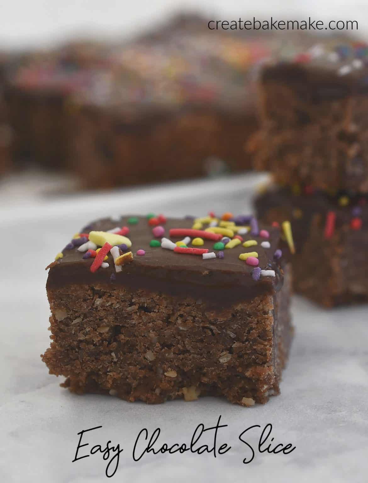 Easy Chocolate Slice - Create Bake Make