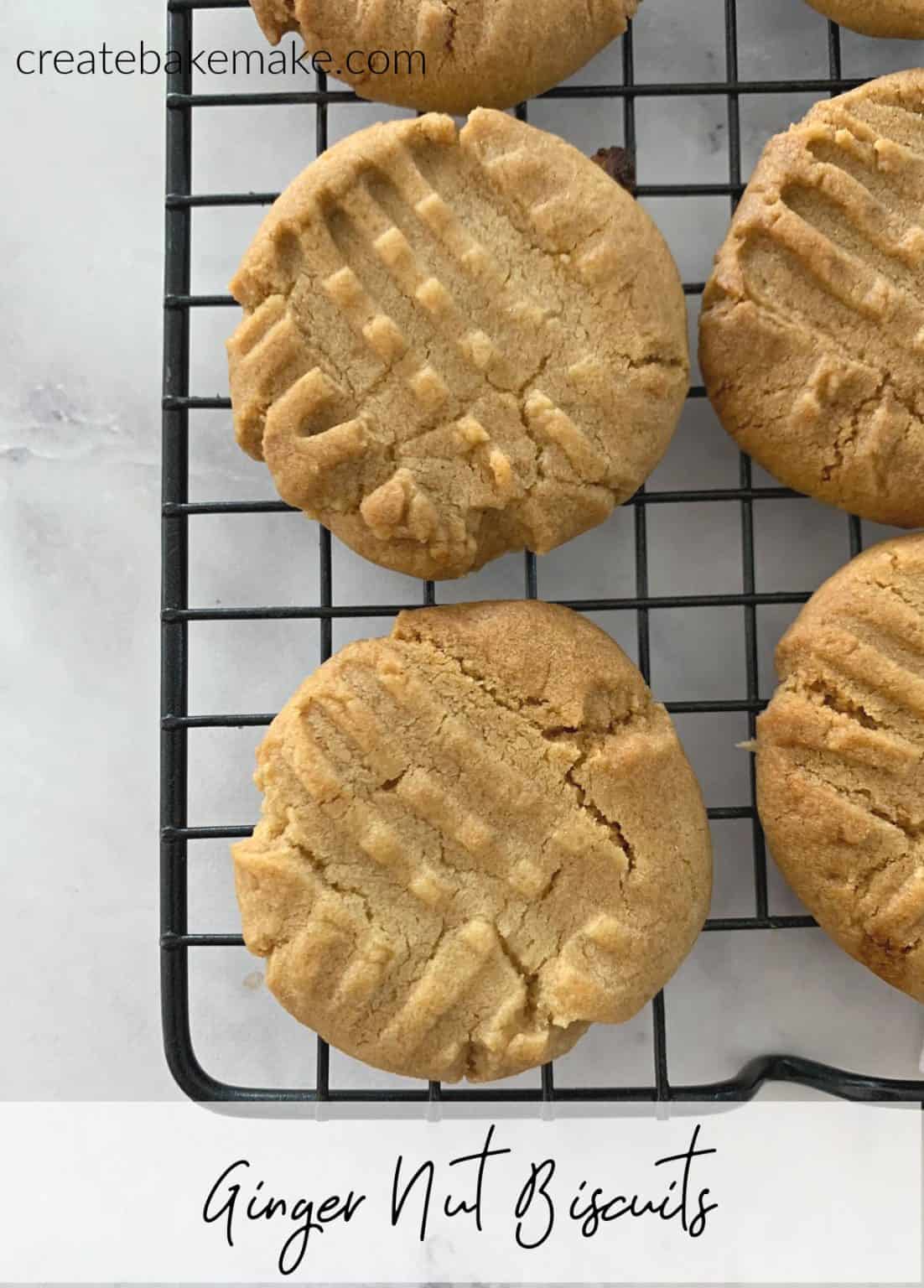 Easy Ginger Nut Biscuits Recipe - Create Bake Make