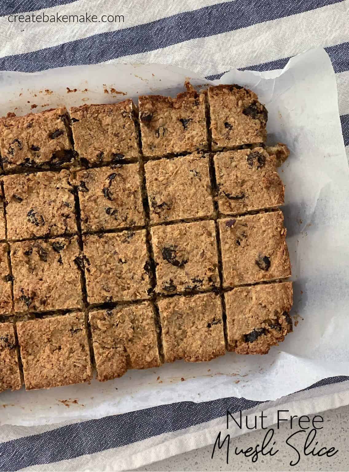 Nut Free Muesli Slice | Great for Lunch Boxes - Create Bake Make