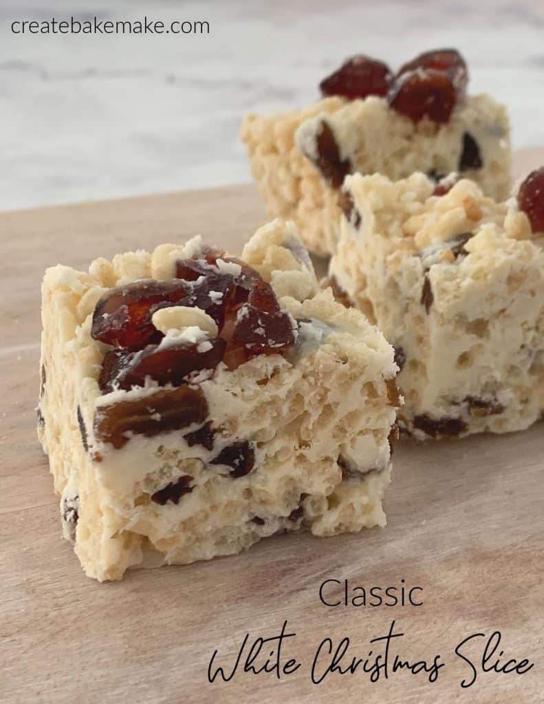 White Christmas Slice | A Melt and Mix Recipe - Create Bake Make