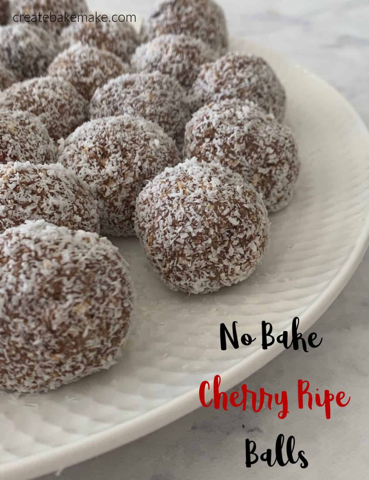 Cherry Ripe Balls - Create Bake Make