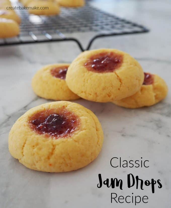 Jam Drops |A Classic and Easy Biscuit Recipe - Create Bake Make
