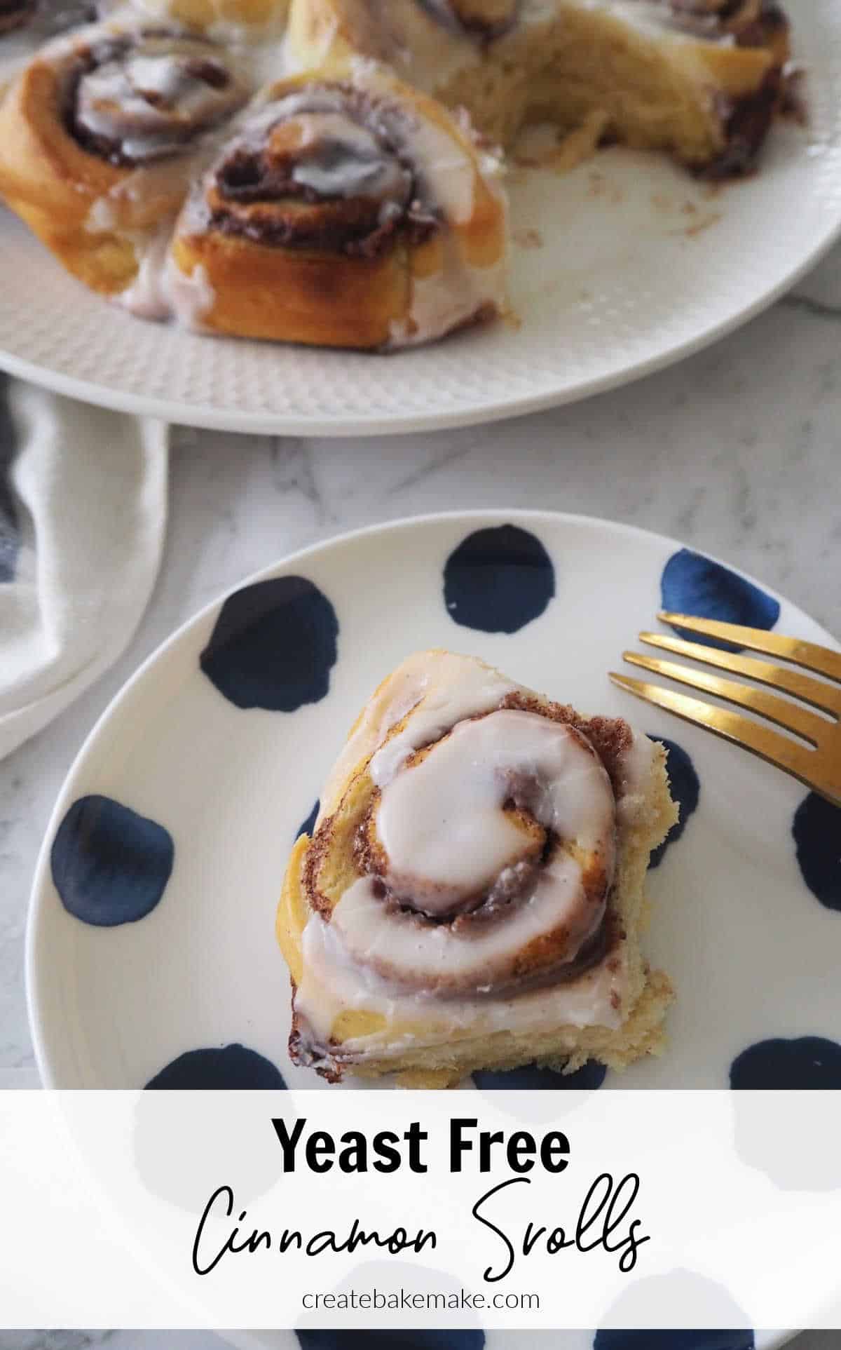 Easy Yeast Free Cinnamon Scrolls - Create Bake Make