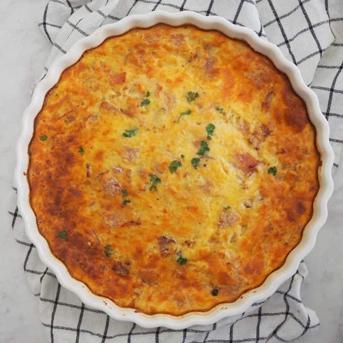 Egg and Bacon Impossible Pie - Create Bake Make
