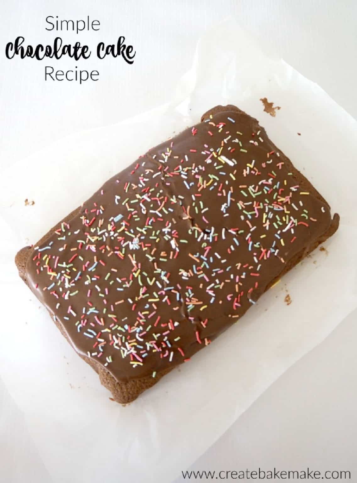 Simple Chocolate Cake Recipe | Nan's Recipe - Create Bake Make