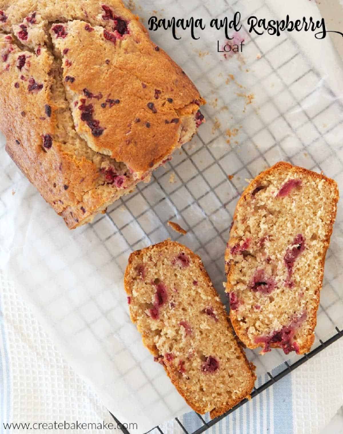 Banana and Raspberry Bread - Create Bake Make