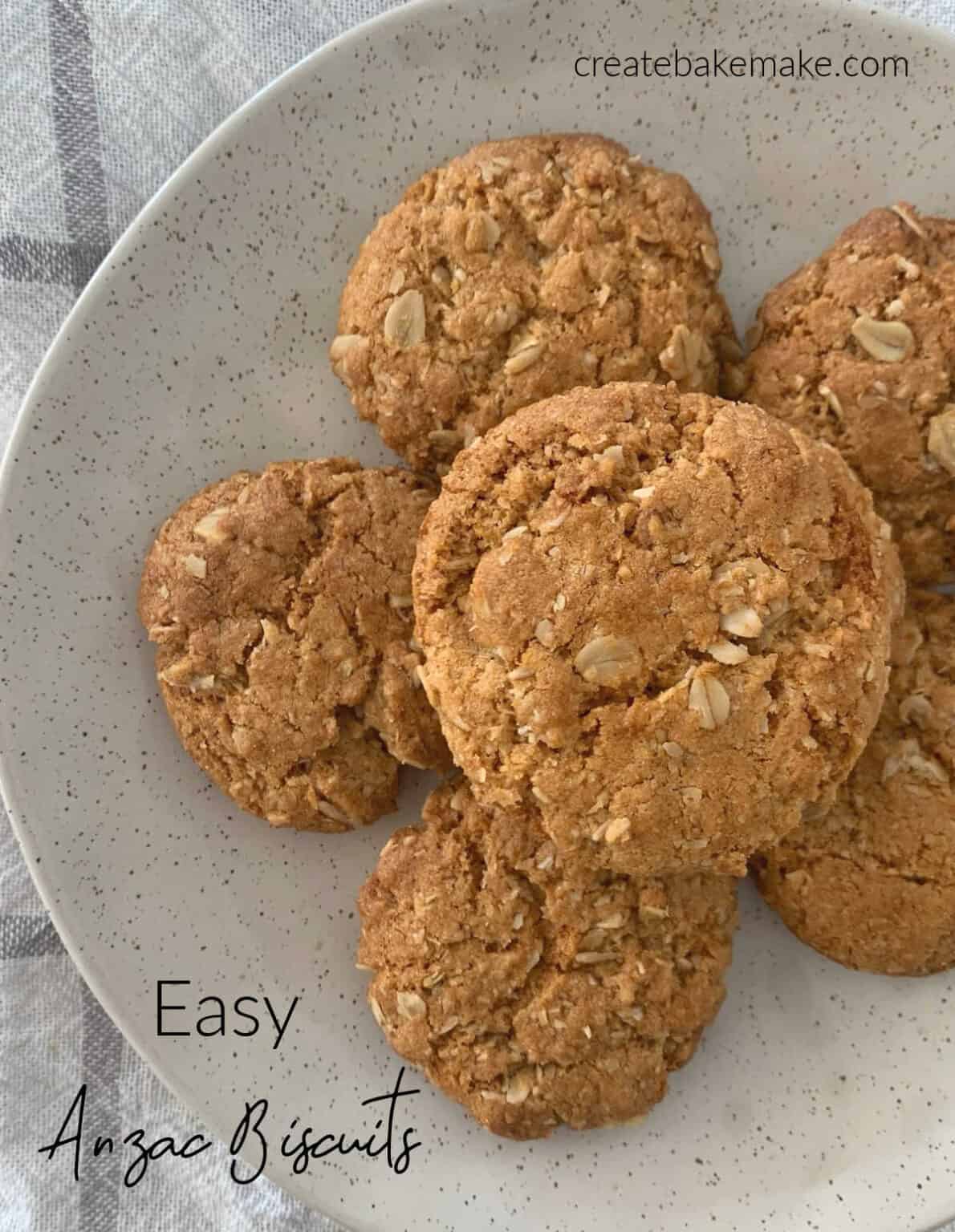 Easy Anzac Biscuits - Create Bake Make
