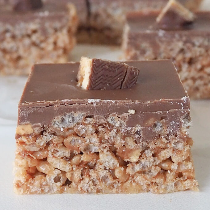 No Bake Snickers Slice Recipe - Create Bake Make