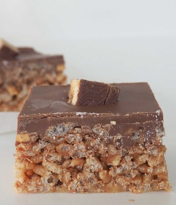 No Bake Snickers Slice Recipe - Create Bake Make